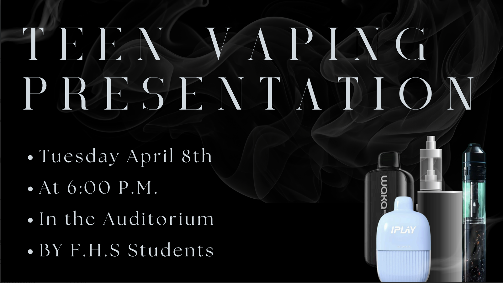 FHS Teen Vaping Presentation 4/8/25 at 6pm – Fordson High School